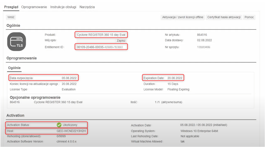 Instrukcja instalacji programów Cyclone REGISTER 360 i Cyclone FIELD ...